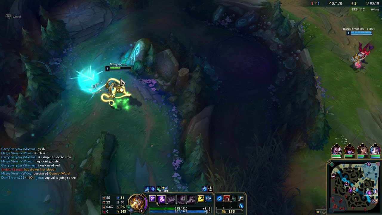 League of Legends - Mileys Virus Velcoz Support play2 - YouTube