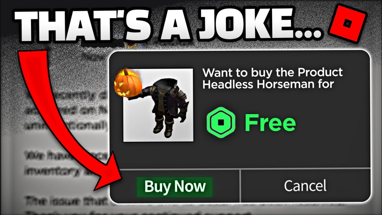 REAL HEADLESS WAS FREE Here's why #roblox - YouTube