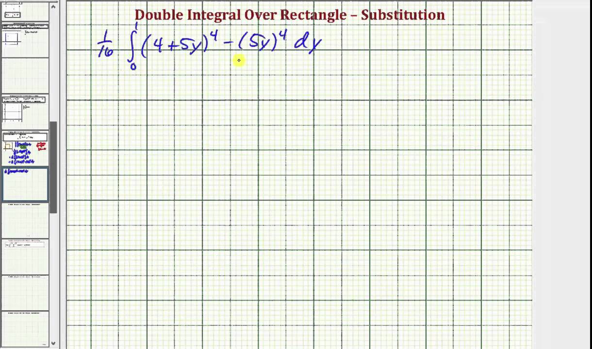 Evaluate a Double Integral Using Substitution Over a Rectangular Region ...