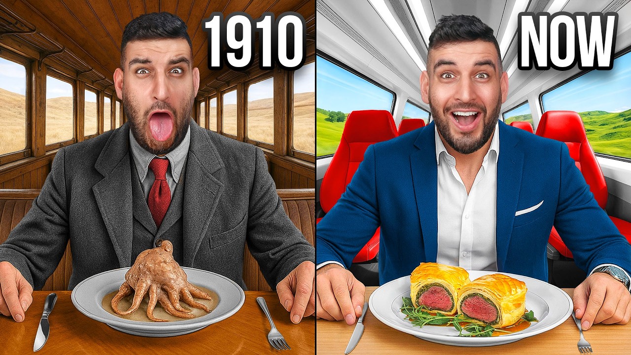 I Cooked 100 Years of Train Food - YouTube