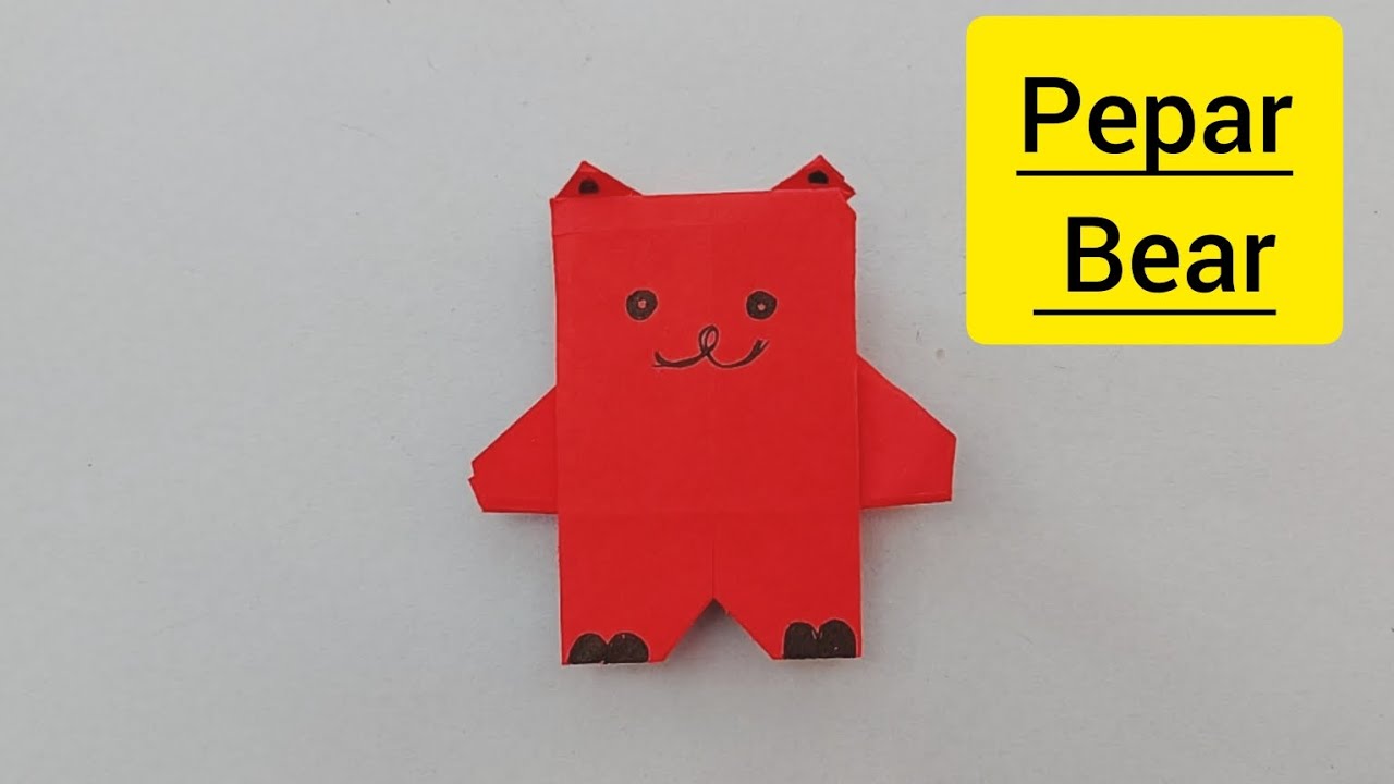Origami Cute Bear Easy Paper Bear - Easy Tutorial for Beginners ...