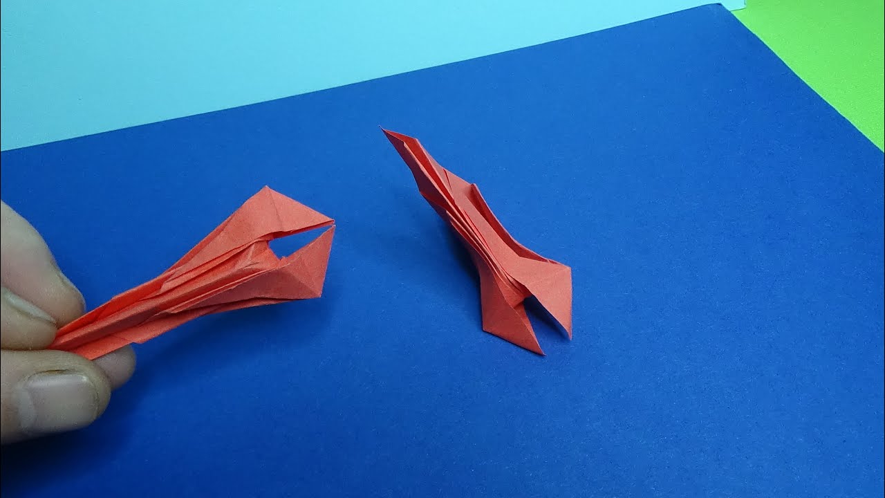 Origami paper Pincers / how to make a Origami moving wrench toy - YouTube