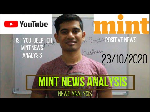 NEWS ANALYSIS || MINT NEWSPAPER || 23/10/2020
