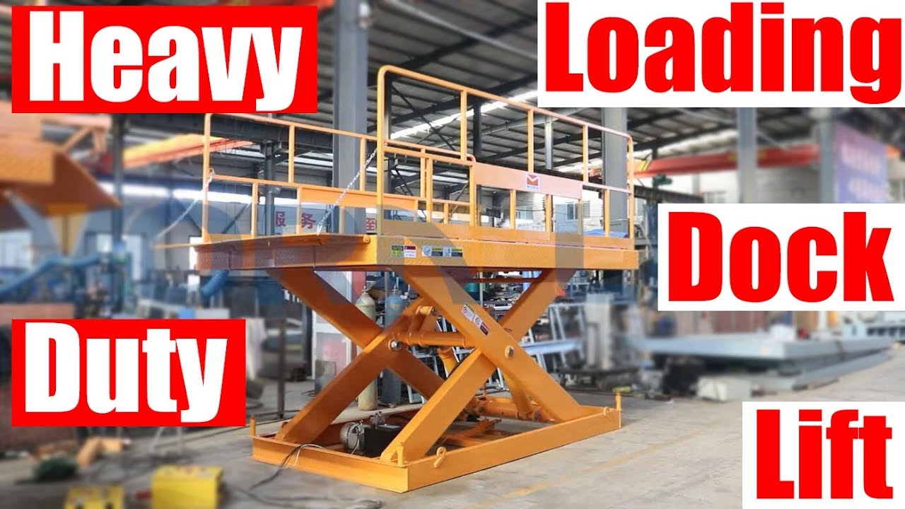 Morn heavy duty loading dock lift for warehouse - YouTube