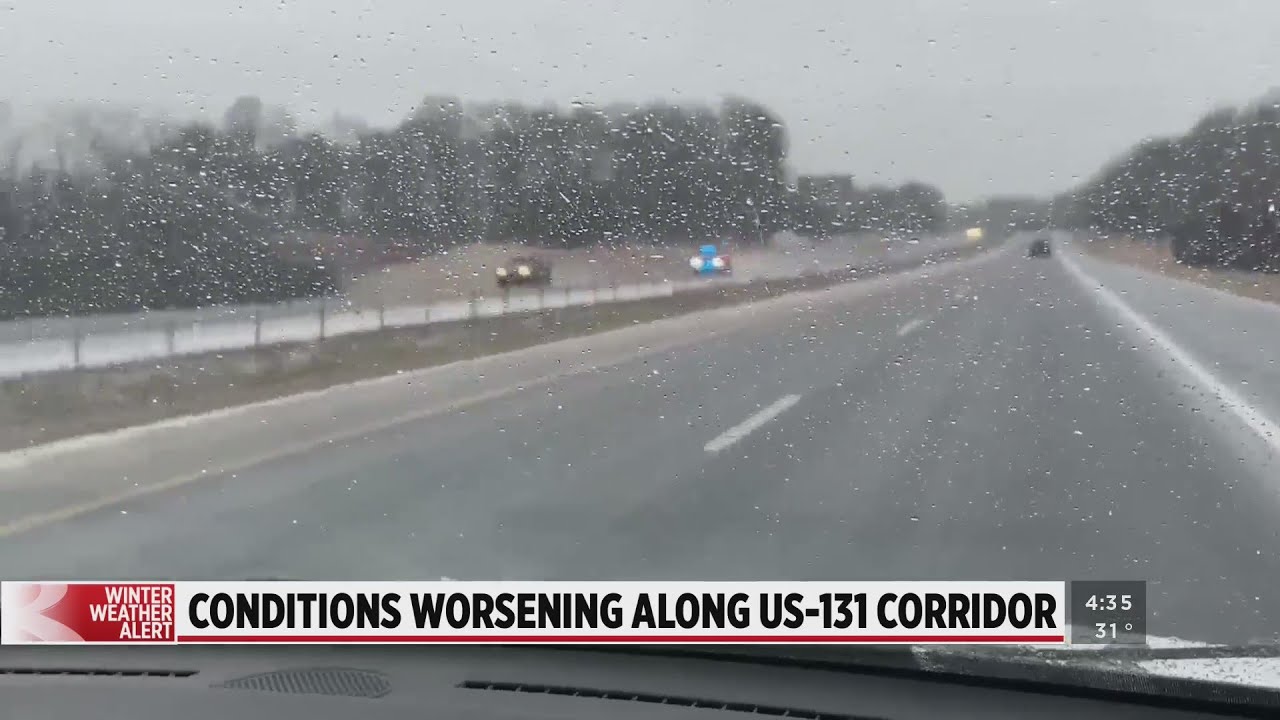 Conditions worsening along US-131 corridor - YouTube