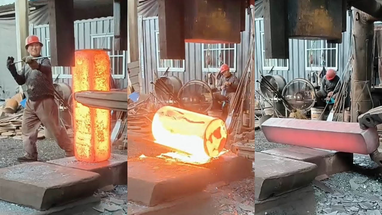 Forging Process of Bar Shaping | Machinery Sounds | Art of Forging ...
