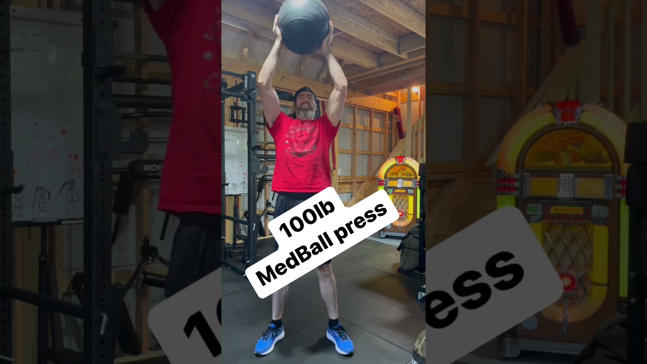 Finishing shoulder day with some 100lb Medball presses - build the ...