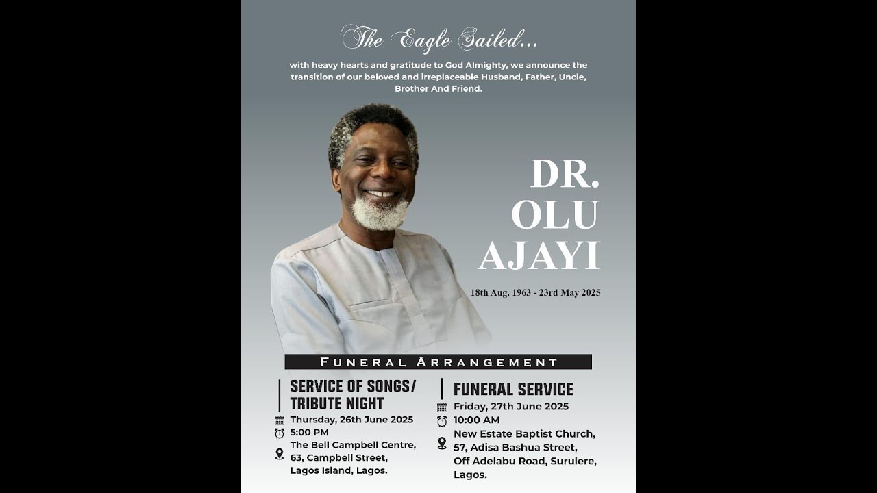 DR OLU AJAYI FUNERAL ARRANGEMENT - YouTube