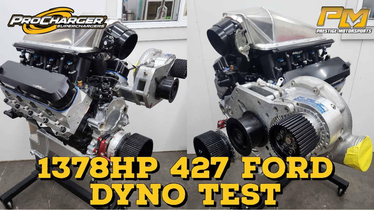 1378HP Procharged 427 Small Block Ford Dyno Testing at Prestige ...
