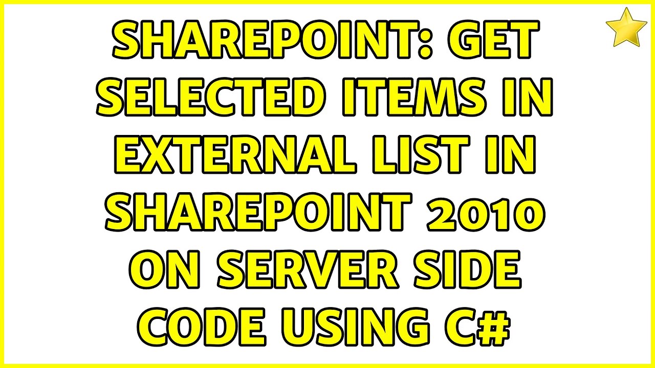 Sharepoint: Get selected items in External list in sharepoint 2010 on ...