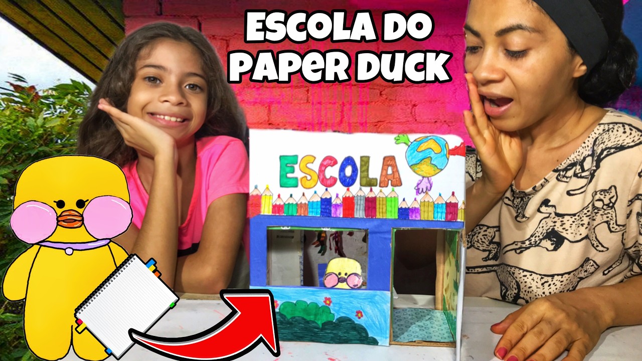 COMO FAZER UMA ESCOLA PARA PAPER DUCK! 🥰 /how to make a paper duck ...