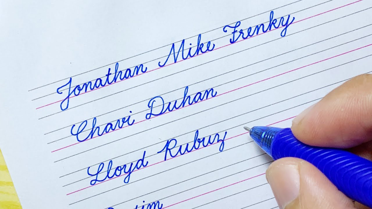 How to Write Your Name in Cursive Writing - YouTube