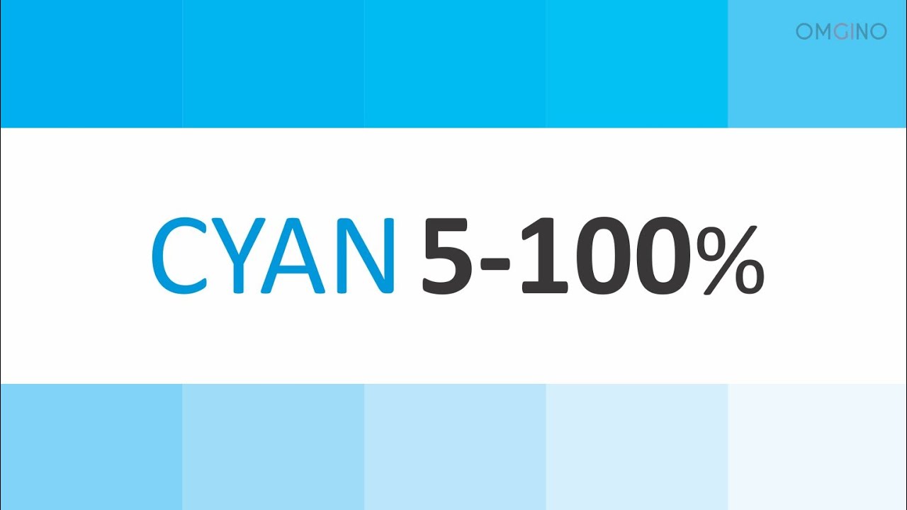 Warna Cyan 5% - 100% - YouTube