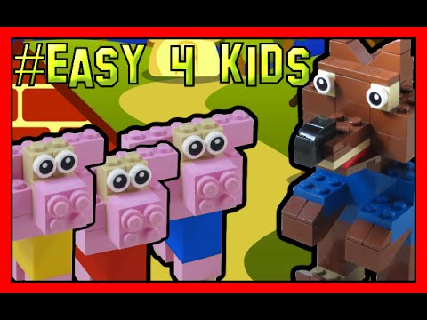 Lego Tutorial 4 Kids - 3 Little Pigs and the Big Bad Wolf - YouTube