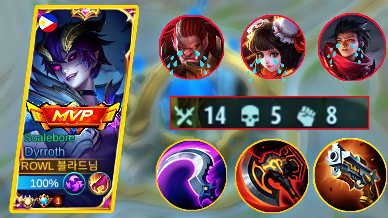 BEST RETRIBUTION FOR JUNGLER CORE DYRROTH | DAMAGE ITEM WITH 14 KILL IN ...