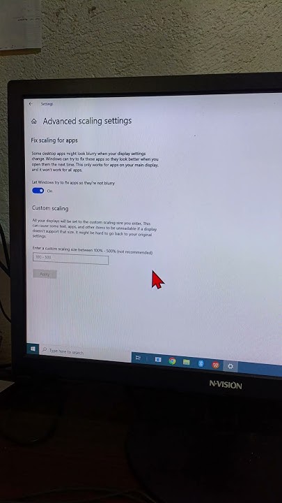 How to Set Custom Scaling Size in Windows 10 #shorts - YouTube