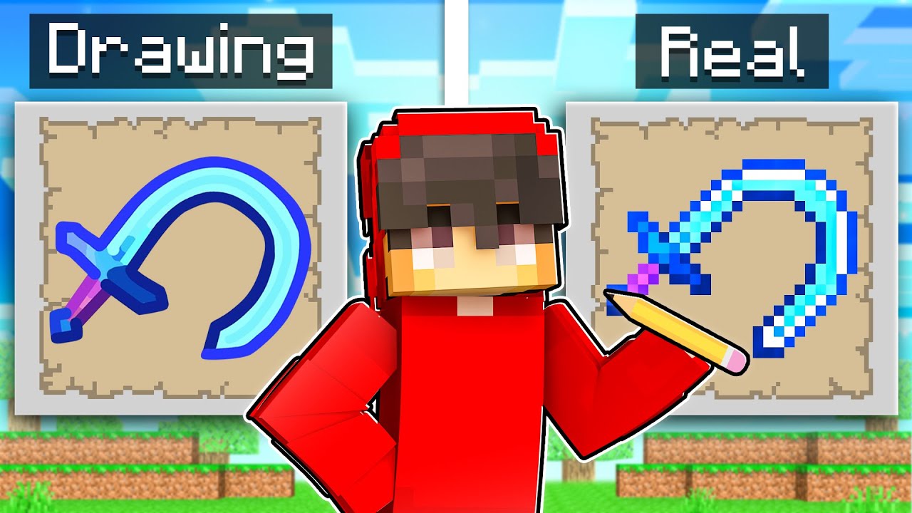 Cash Gets What he Draws in Minecraft! - YouTube