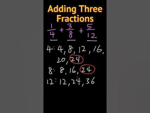 How to Add Three Fractions #shorts - YouTube