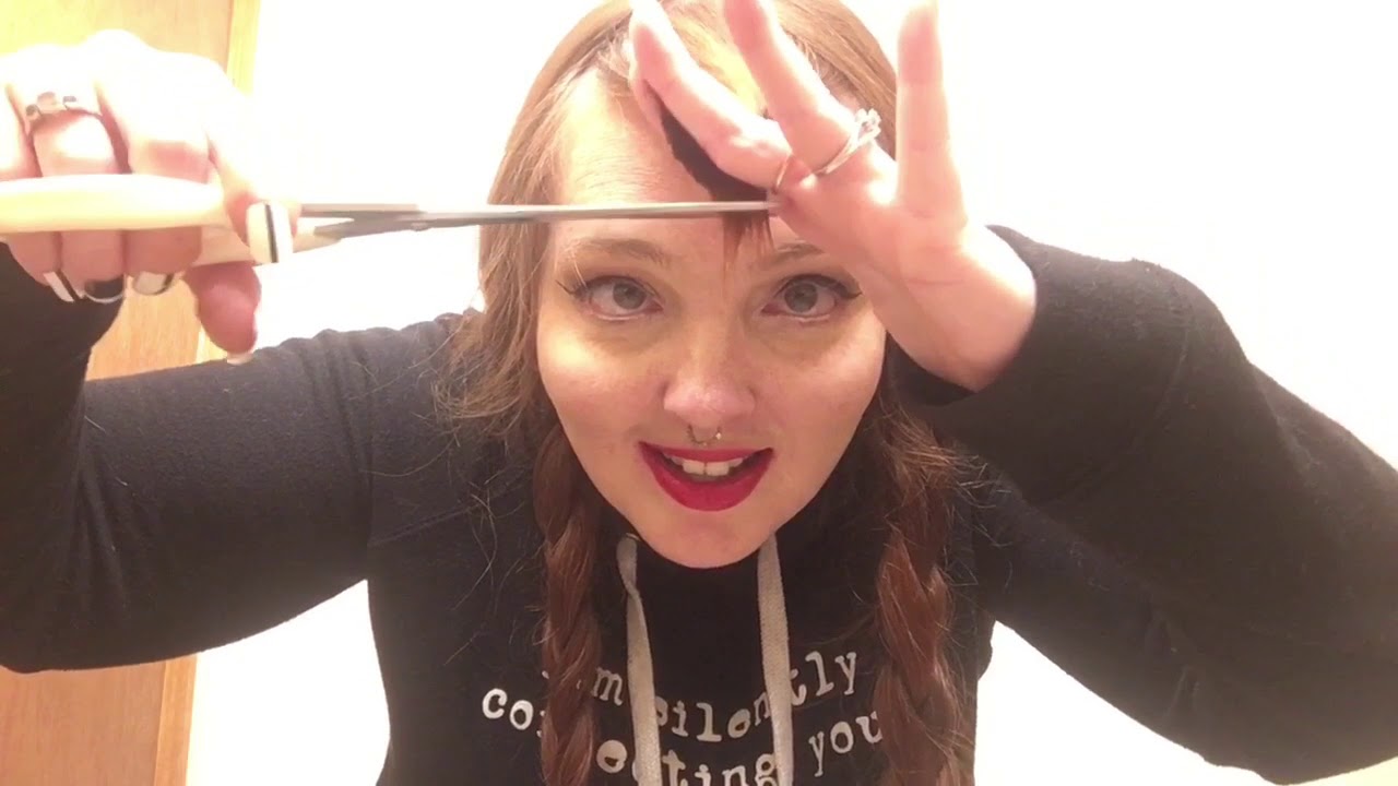 Cutting my bangs blunt FAIL [not clickbait... maybe] - YouTube