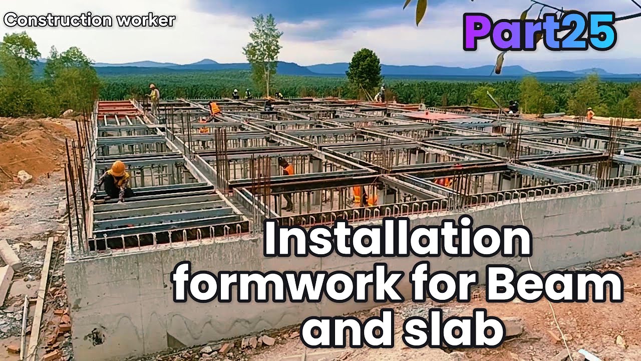 Installation formwork for beam and slab Ep25 #construction #design # ...