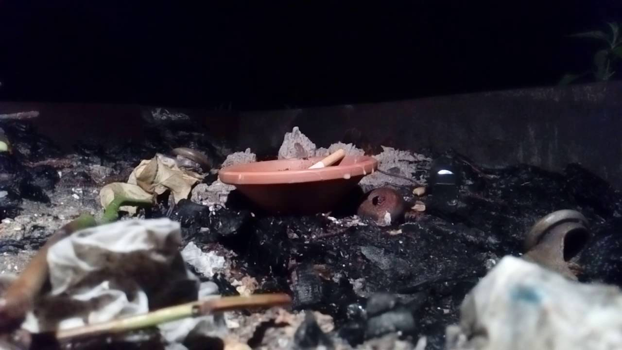 Test burn of GALCIT solid rocket propellant at atmospheric pressure ...