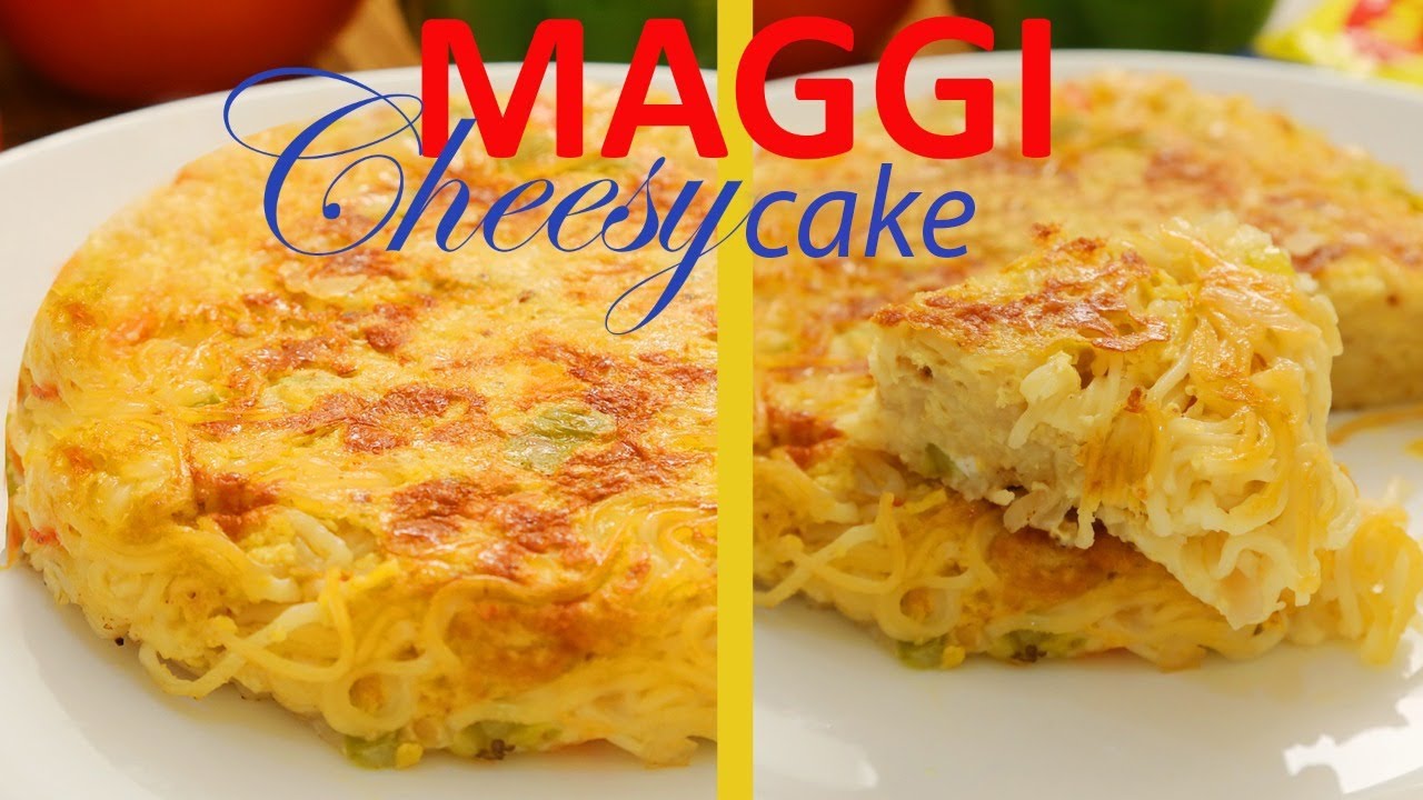 MAGGI CHEESY CAKE/DELICIOUS/THE BEST NOODLES RECIPE.../TASTY MAGGI ...