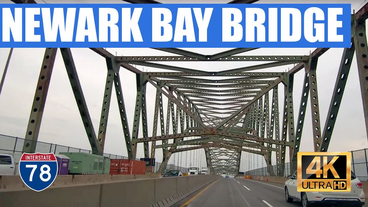 Newark Bay Bridge drive: Bayonne to Newark (4K) - YouTube