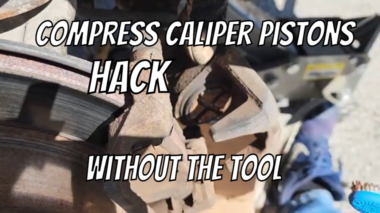 How To Compress Rear Brake Caliper Piston WITHOUT THE TOOL - YouTube