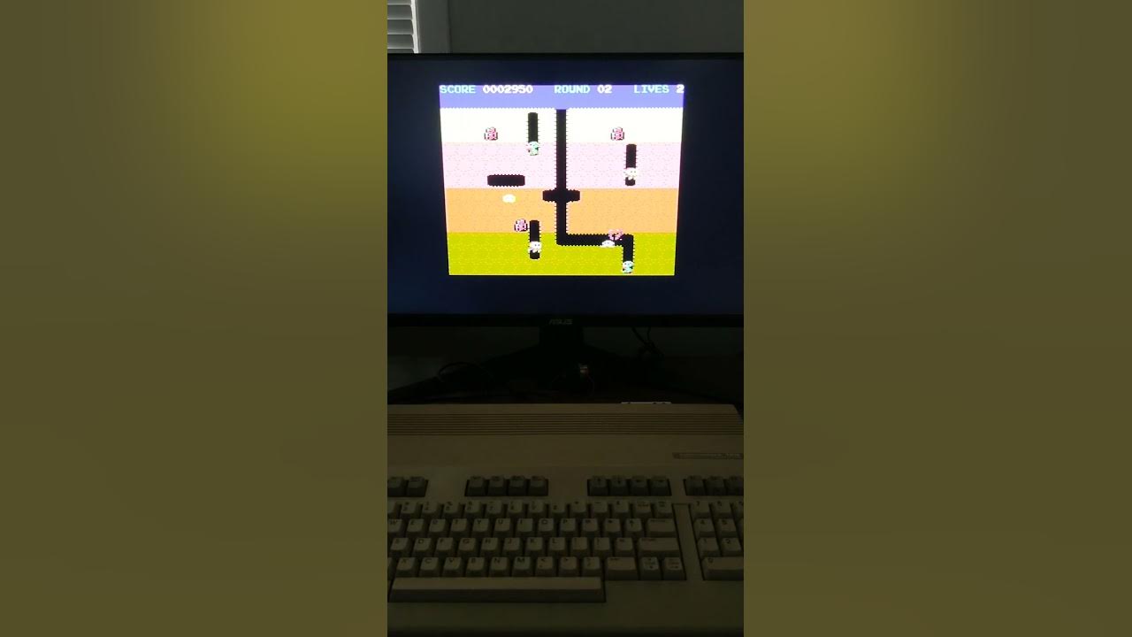 Dig Dug Revival 2023 - Commodore 64 / 128 - lofi capture from real hardware - YouTube