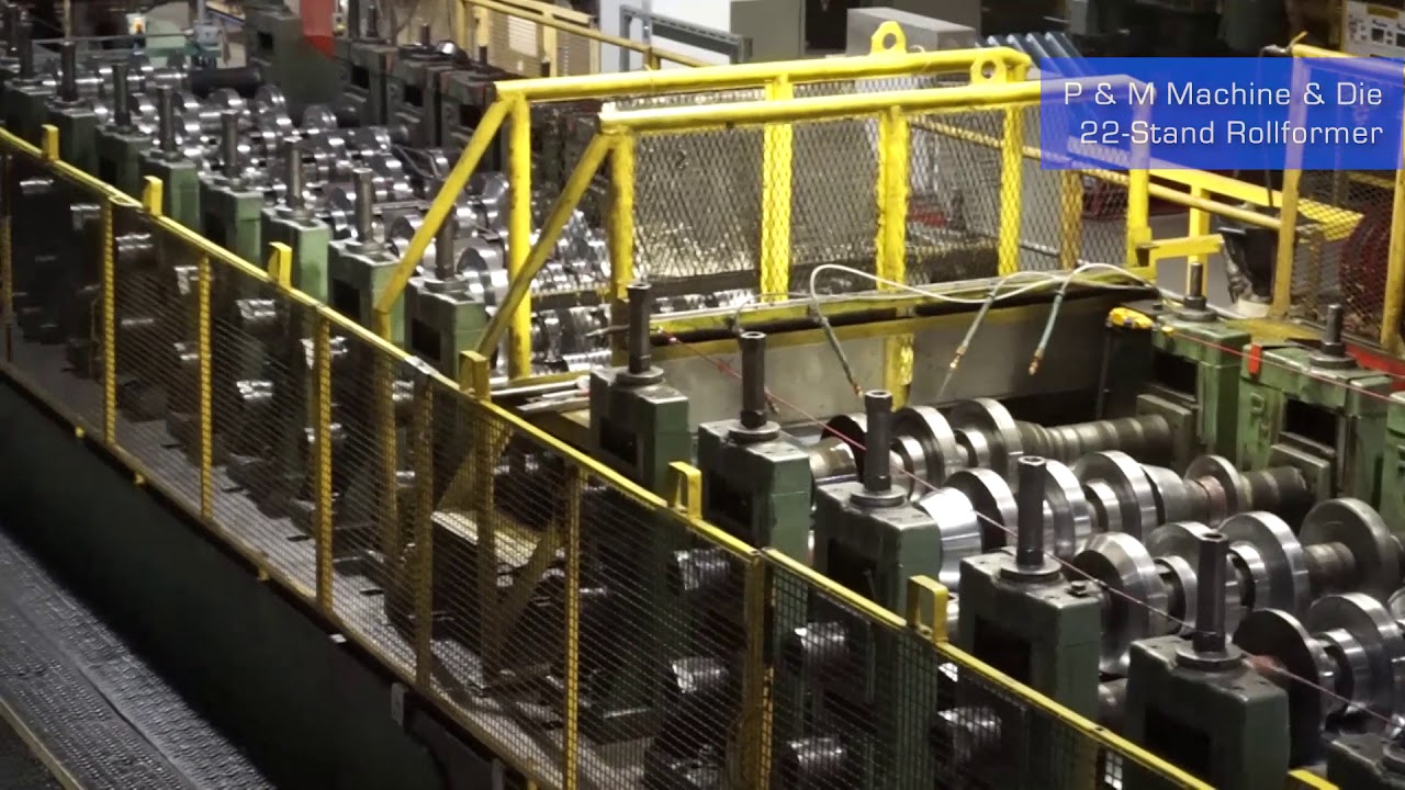 P & M Machine & Die 22-Stand Rollformer at Auction - YouTube