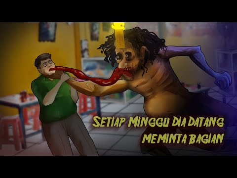 Hantu Lidah Panjang, Penglaris Warung Makan #HORORMISTERI | Kartun Hantu, Animasi Horor