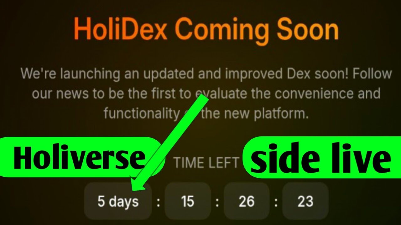 Holivers said kab hogi live HoliDEX coming soon - YouTube
