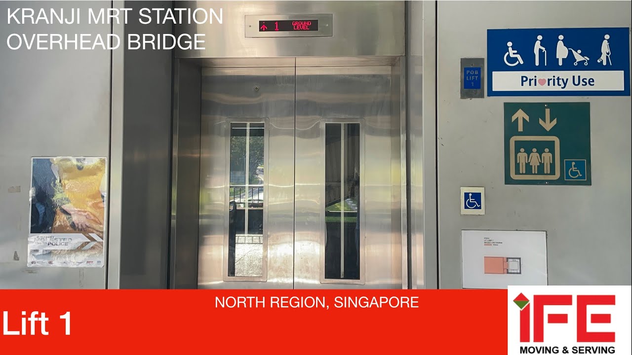 Kranji MRT Station (Overhead Bridge) || IFE Elevator (Lift 1) - YouTube