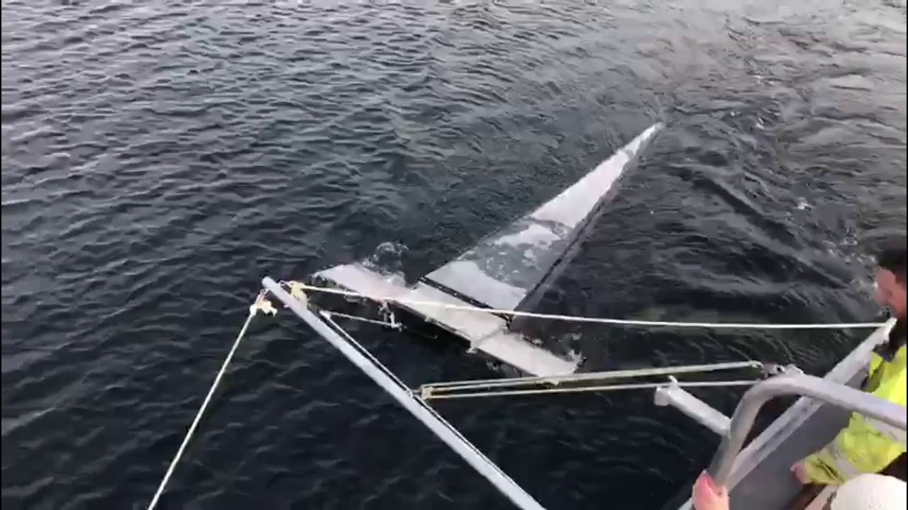 First trial of the Manta net - YouTube