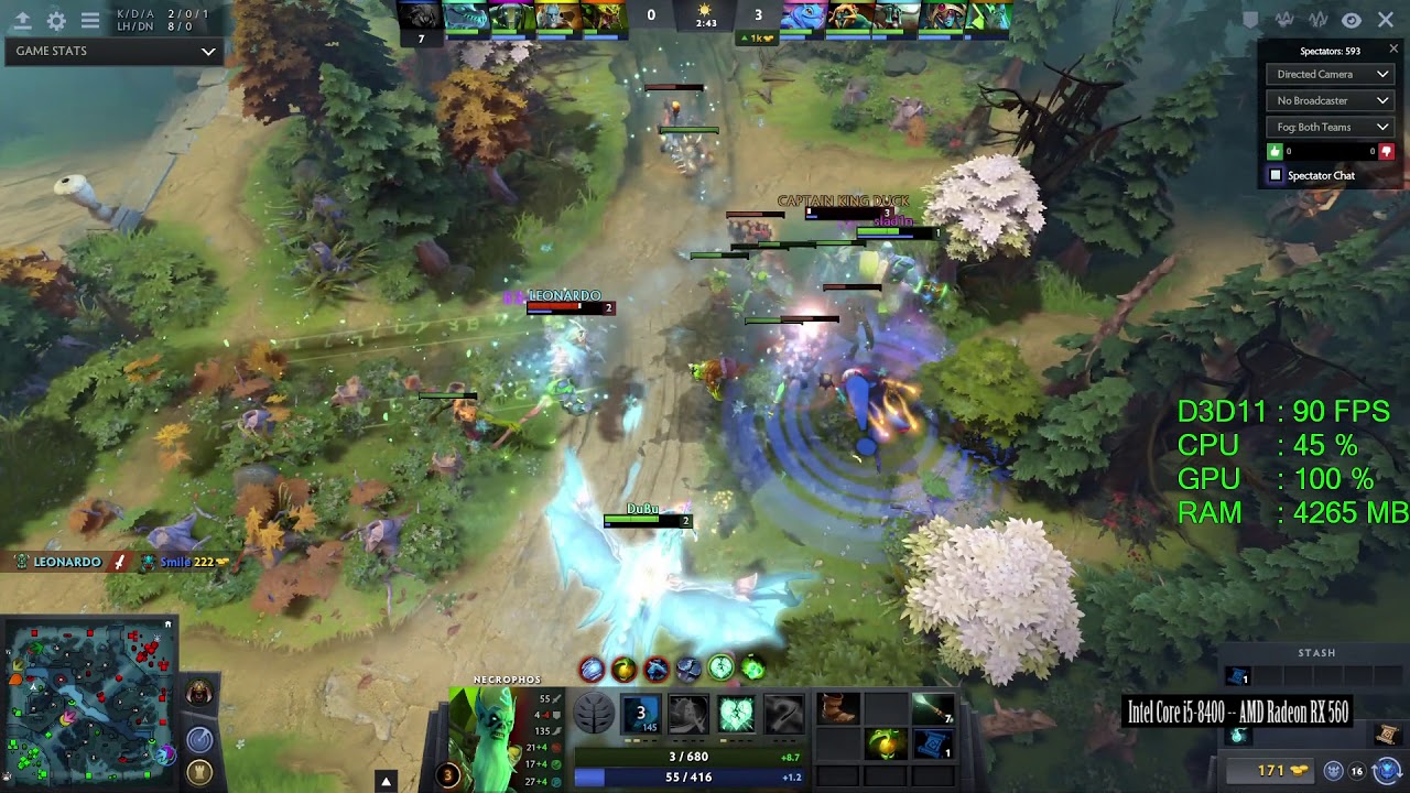 AMD Radeon RX 560 -- Intel Core i5-8400 -- Dota 2 FPS Test - YouTube