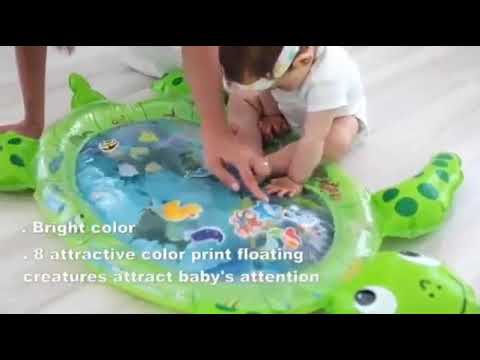 Water Mat Baby Kids Cute Sea Turtle Thicken Inflatable Water Play Mat ...
