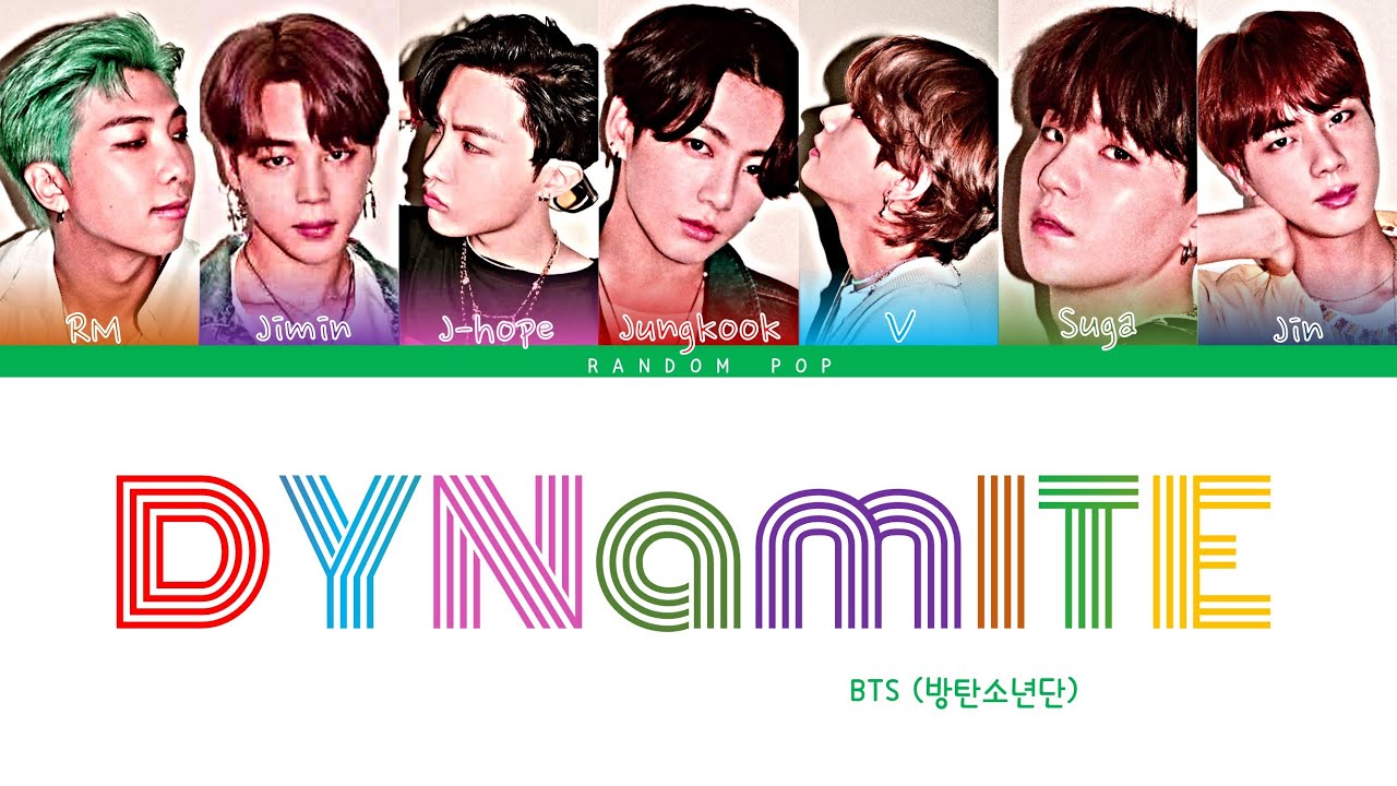 BTS 'Dynamite' Color Coded Lyrics - YouTube