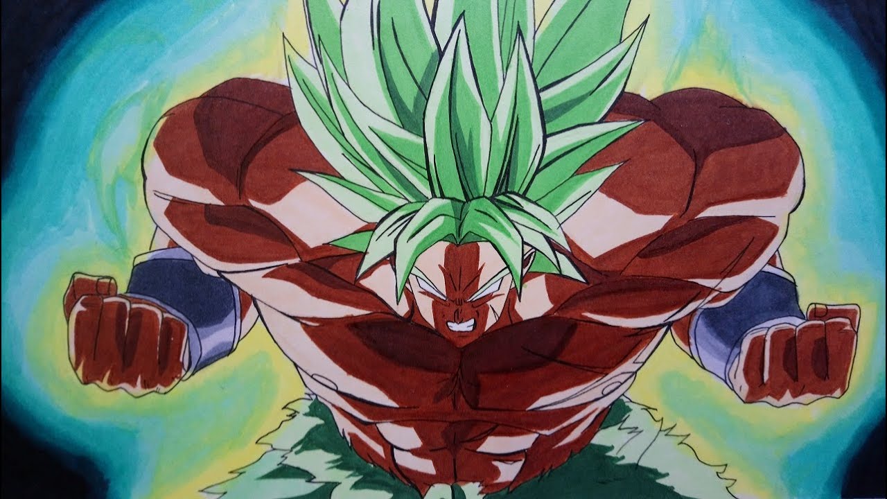 Drawing Lssj Broly (Full Power) in New Movie Style - DragonBall Super ...