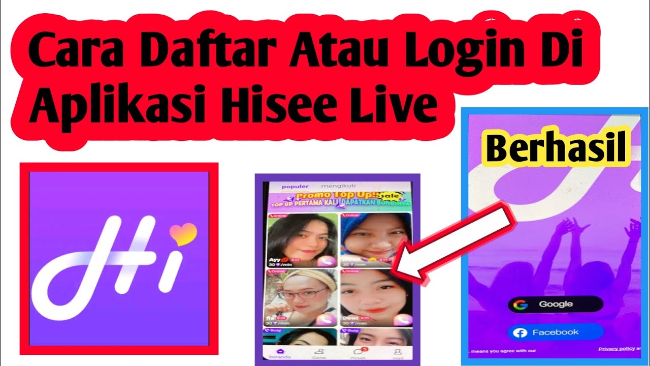 Cara Login Aplikasi Hisee Live | Cara Daftar Aplikasi Hisee Live - YouTube