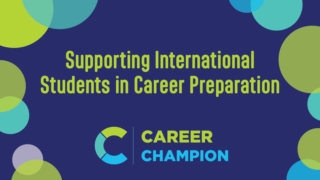 Supporting International Students in Career Preparation - YouTube