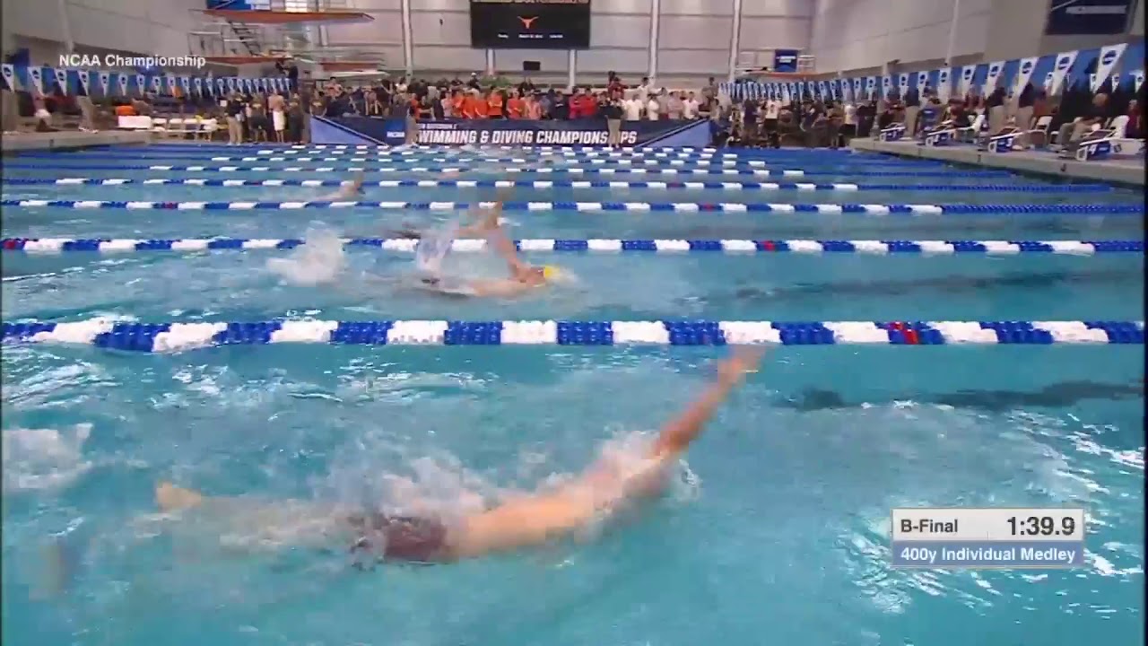 400 IM B final - Men's 2019 NCAA Swimming and Diving Champs, Austin TX ...
