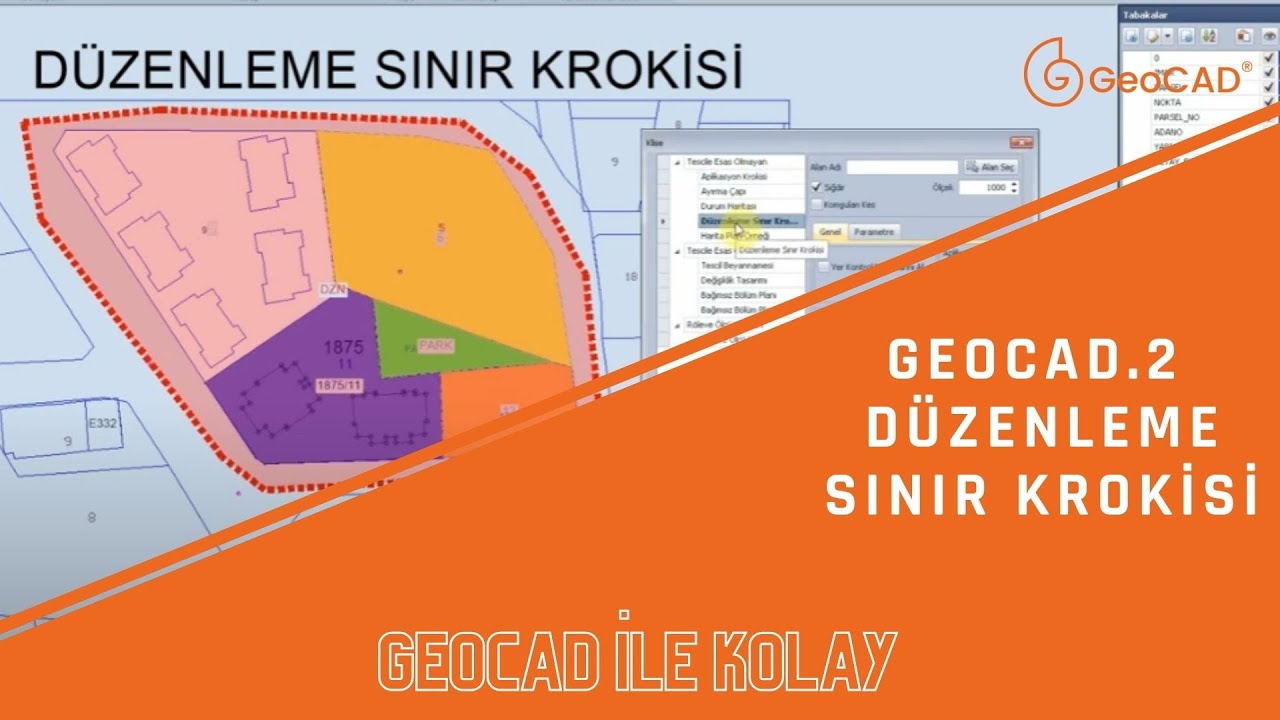 GeoCAD.2 Düzenleme Sınır Krokisi - YouTube