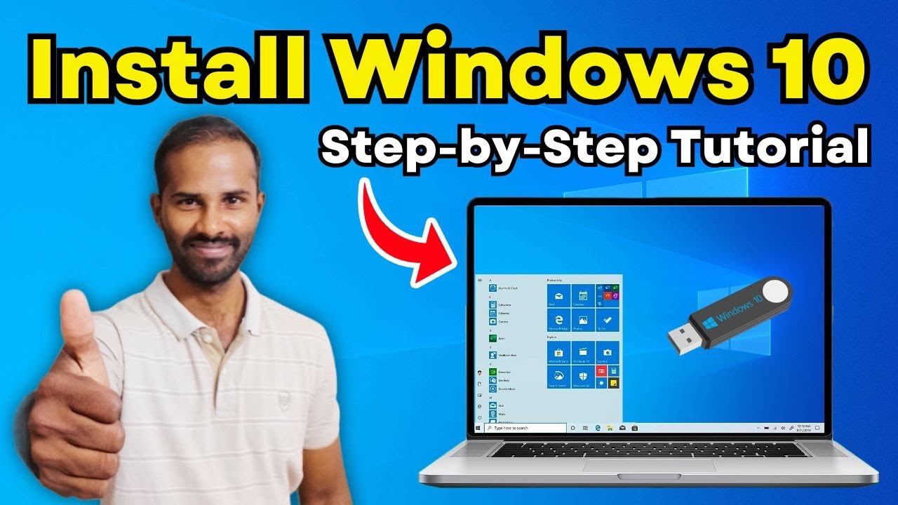 How to Download & Install Windows 10 for Free ⚡ Using USB PenDrive ...