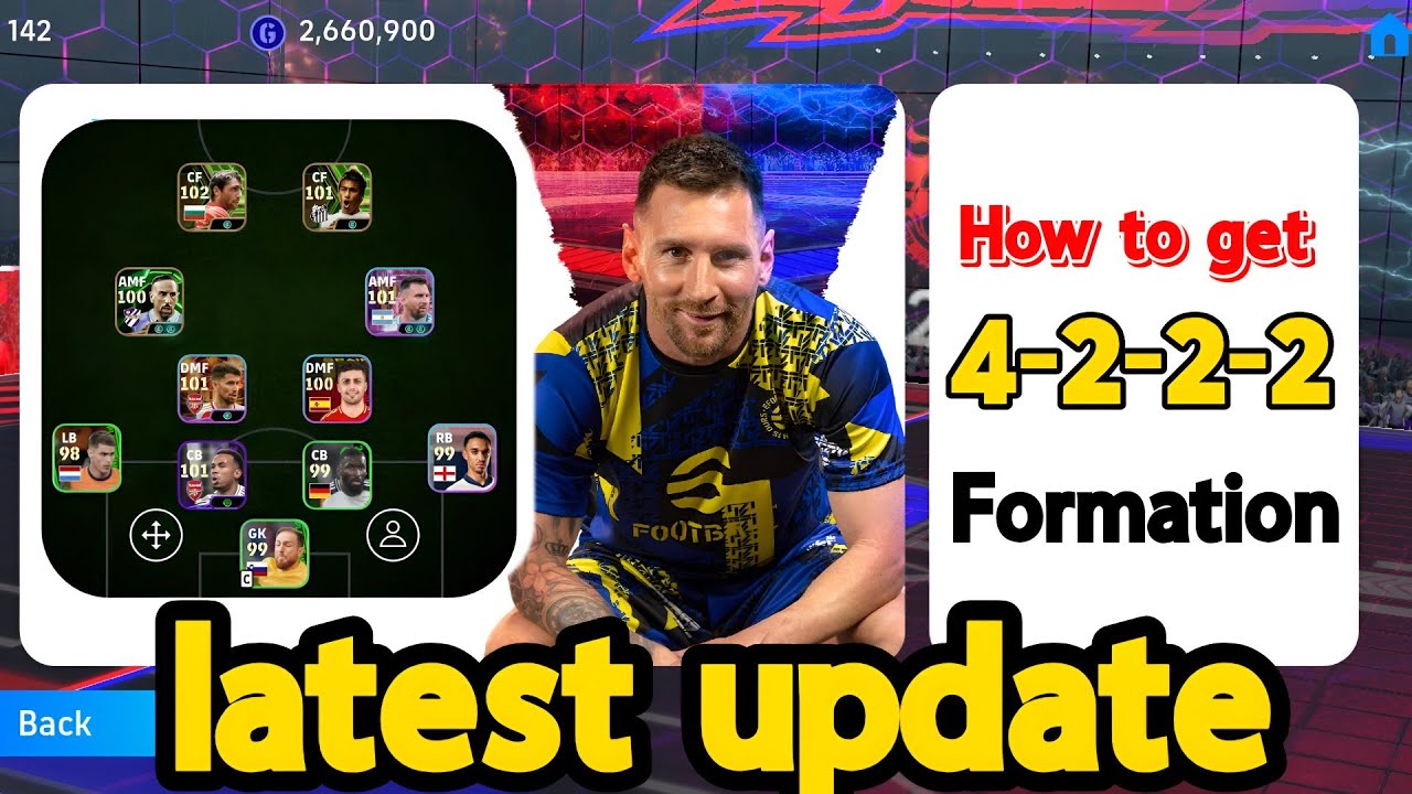 how to get 4222 formation in efootball mobile 2025 - YouTube