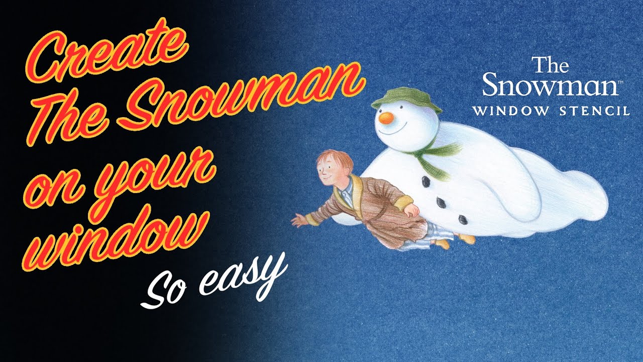 The official Snowman window stencil - YouTube