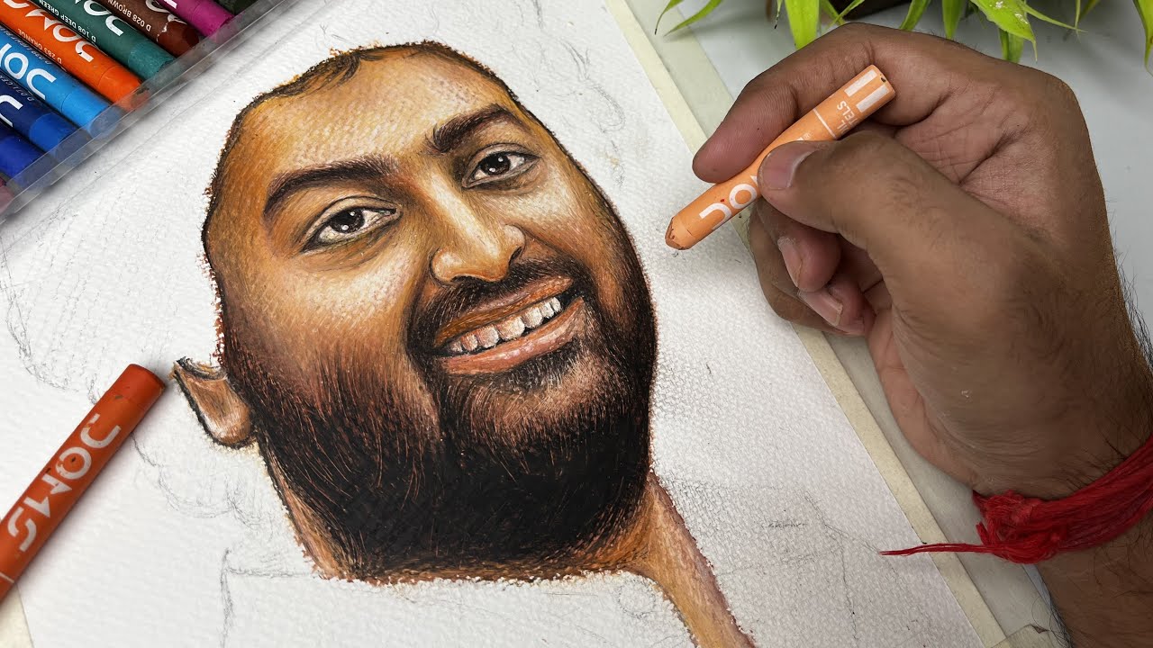 Arijit Singh Drawing, Oil Pastel Drawing, Step By Step - YouTube
