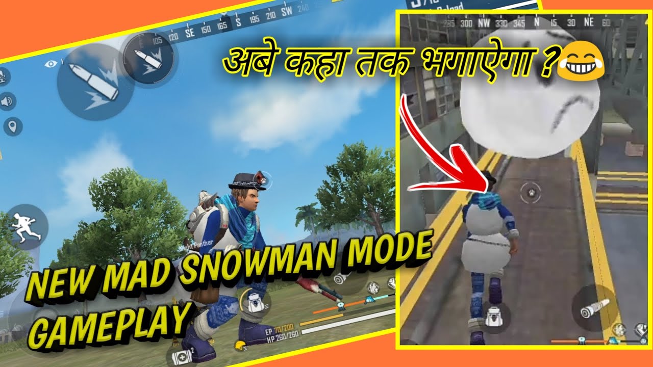 || FREE FIRE // NEW MAD SNOWMAN MODE GAMEPLAY // EKLAVY GAMING || - YouTube