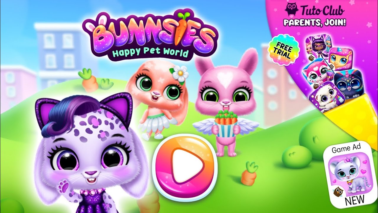 TutoToons new game! Bunnsies Happy Pet World - YouTube