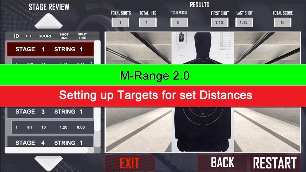 Setting up a course of Fire for targets from 20 down to 5 Yards on the ...