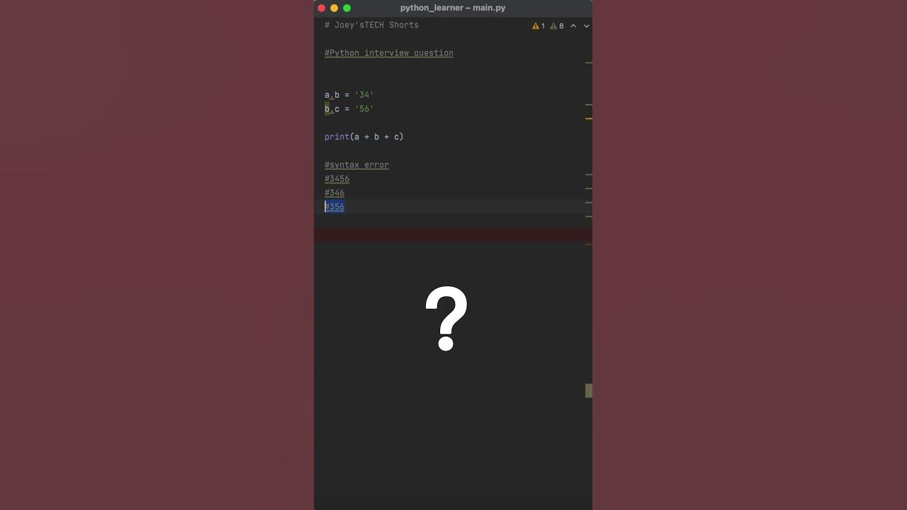 Most amazing Python interview question #pythonprogramming #shorts - YouTube